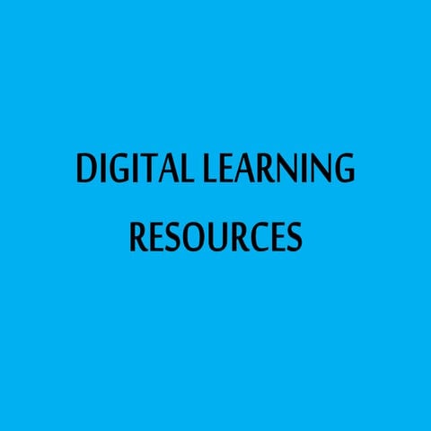 Digital learning resources | PPTX