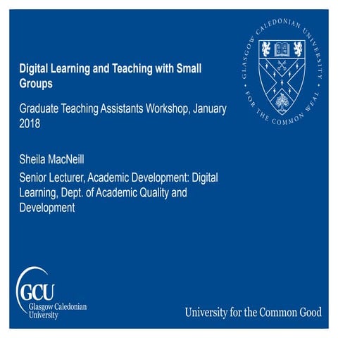 Digital learning and small group teaching | PPTX