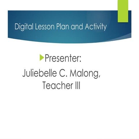 Digital Teacher Lesson Plan: Enhancing Education Through Technology | PDF