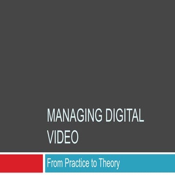 Digital Video File Organization | PPT | Data Storage and Warehousing ...