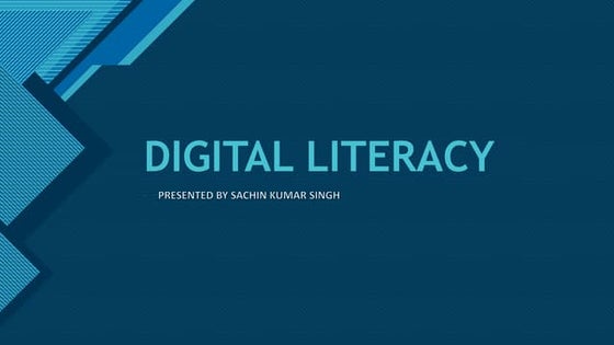 Digital literacy ppt | PPTX | Secondary Education | Education