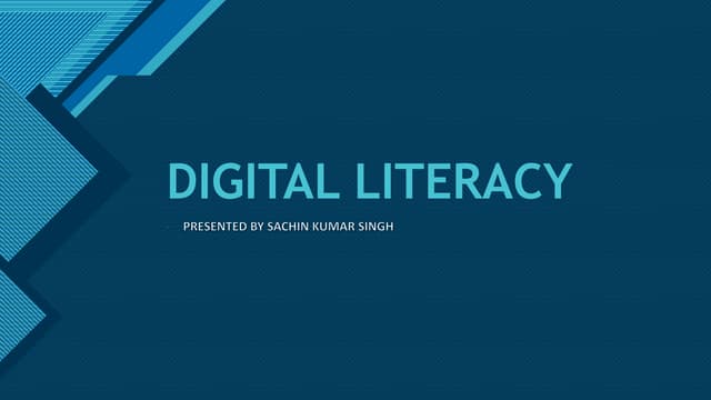 Digital literacy ppt | PPTX