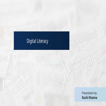 Power Point Presentation Digital Literacy Pptx