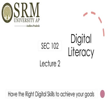 Digital Literacy L2 which includes basic of computers . | PPTX