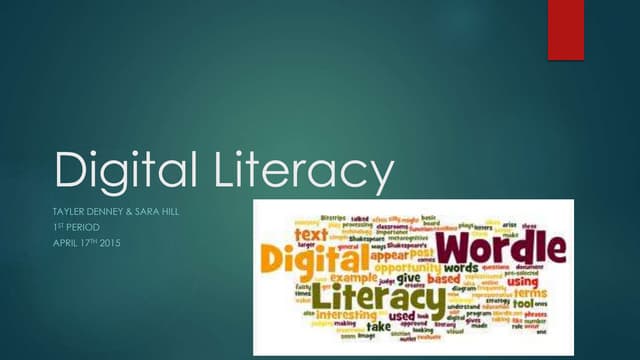 Digital literacy ppt | PPTX