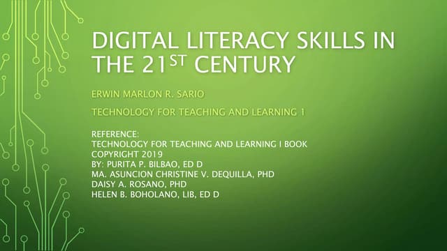 Digital literacy ppt | PPTX