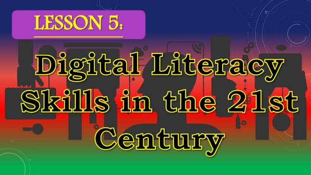 Digital literacy skills in the 21 st century | PPTX