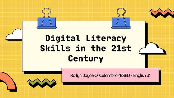 Digital literacy skills in the 21 st century | PPTX