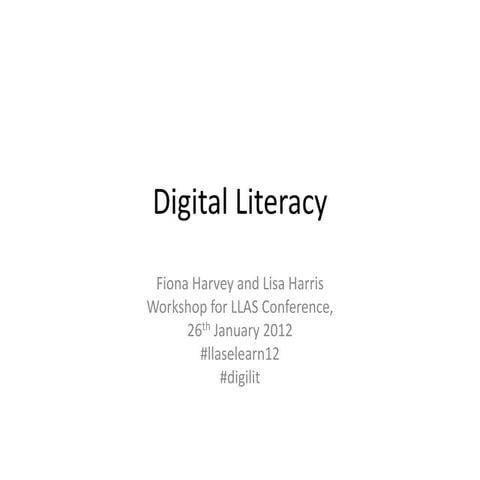Digital Literacy Workshop | PPTX