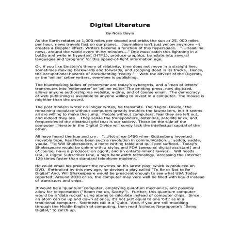Digital literature.1 | PDF