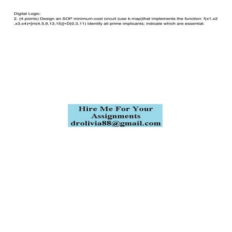 Digital Logic 2 4 points Design an SOP minimumcost circ.pdf