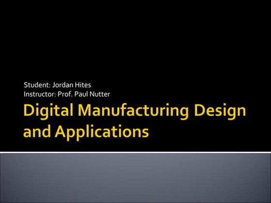 Digital Manufacturing and Design Innovation Institute | PPT