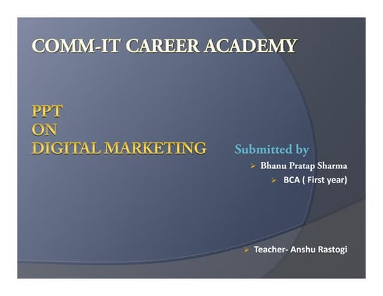 Digital marketing | PPT