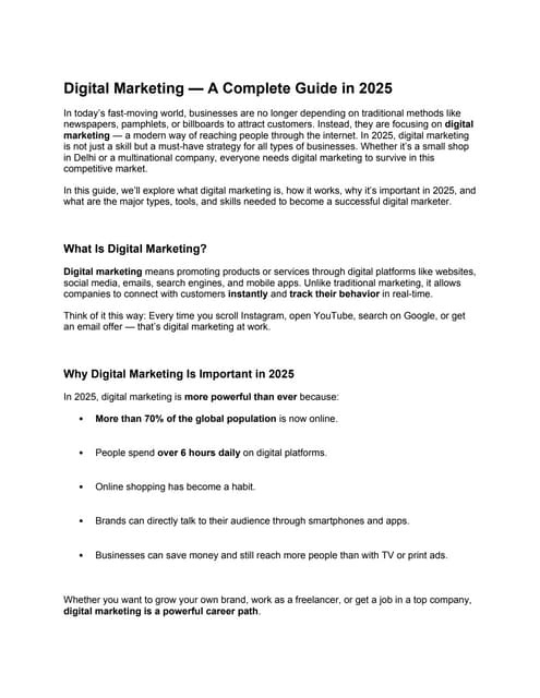 Digital Marketing Full Notes 2024 -2025.pdf | Marketing and Advertising ...