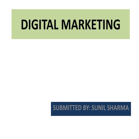 Digital marketing | PPTX