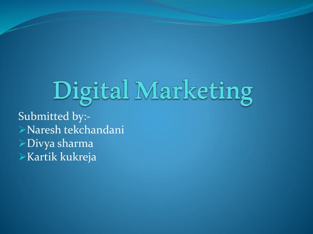 Digital marketing-ppt | PPTX