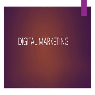 Digital marketing | PPT