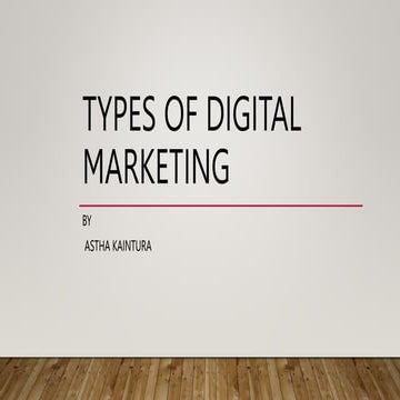Types of digital marketing | PPT