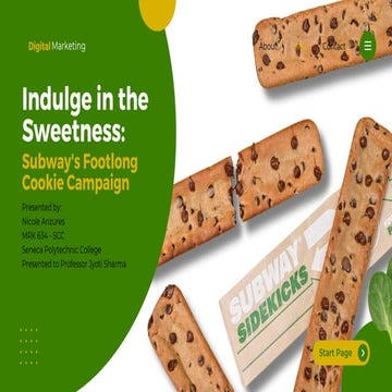 Digital Marketing - Powerpoint Subway Footlong Cookie Campaign.pdf