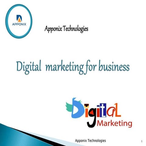 Digital marketing for Business | PPT