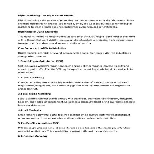 Grow Your Business with Digital Marketing | PDF