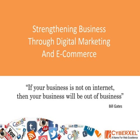 Strengthening Business Through Digital Marketing And E-Commerce | PPT