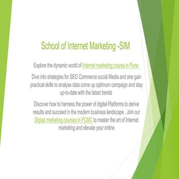 Internet marketing courses in PCMC | PPTX