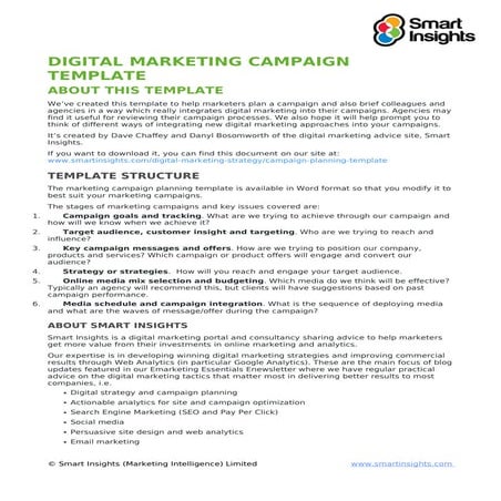 Digital marketing campaign template | PDF