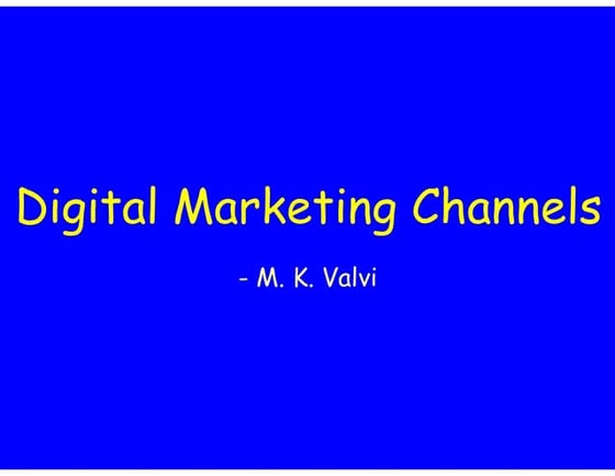 Digital marketing marketing strategies for digital world | PPT