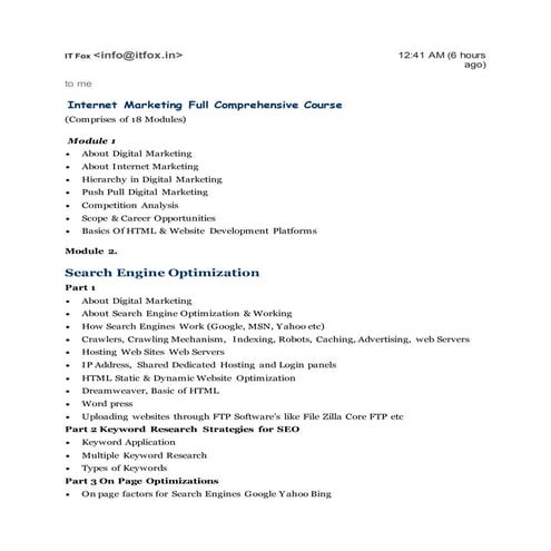 Digital marketing course | PDF