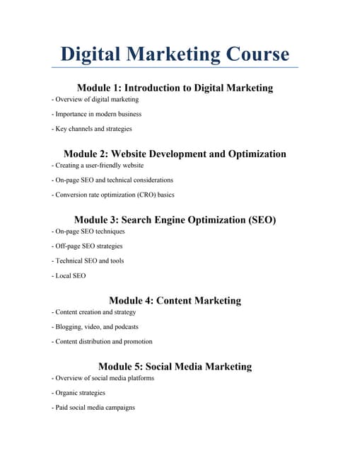 DIGITAL MARKETING FULL NOTES 2024.FREE PDF | PDF | Web Development ...