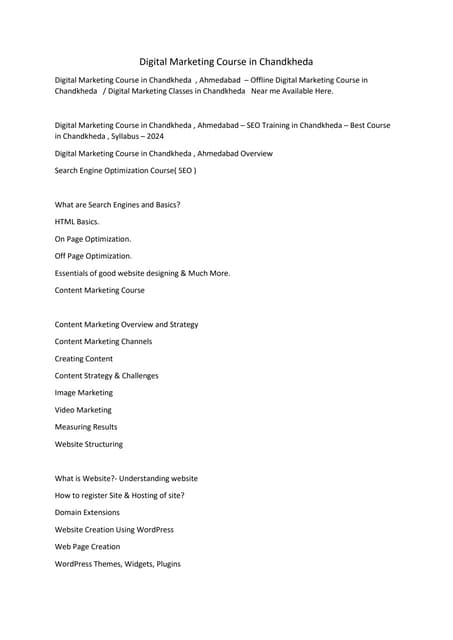 Digital Marketing Full Demo SYG Trainings | PPT