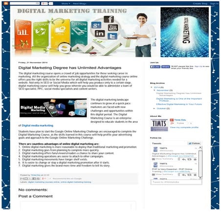 Digital Marketing Degree has Unlimited Advantages | PDF | Marketing and ...