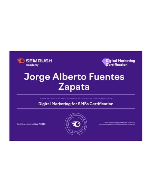 Shopping ads Certification - Jorge Alberto Fuentes Zapata | PDF | Shopping