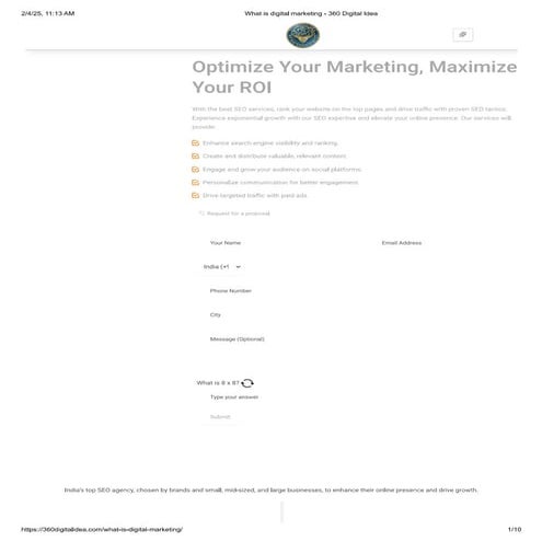Optimize Your Marketing, Maximize Your ROI | PDF