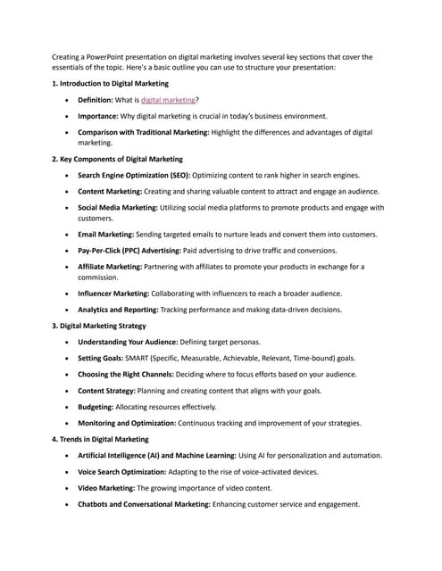 DIGITAL MARKETING FULL NOTES 2024.FREE PDF | PDF | Web Development ...