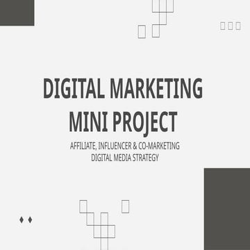 Digital Marketing mini project - types of digital marketing | PPT