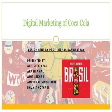 Digital marketing of coca cola @ fifa | PPTX