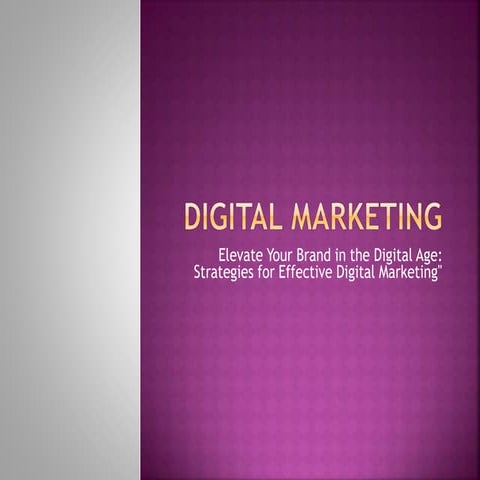 MODULES OF DIGITAL MARKETING AND THEIR BENEFITS | PPTX