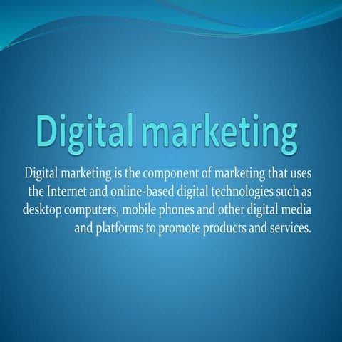 Digital marketing | PPT