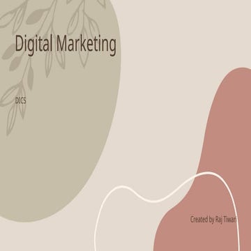 Digital Marketing program Presented by Dics | PPTX