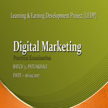 Digital marketing practical examination | PPT