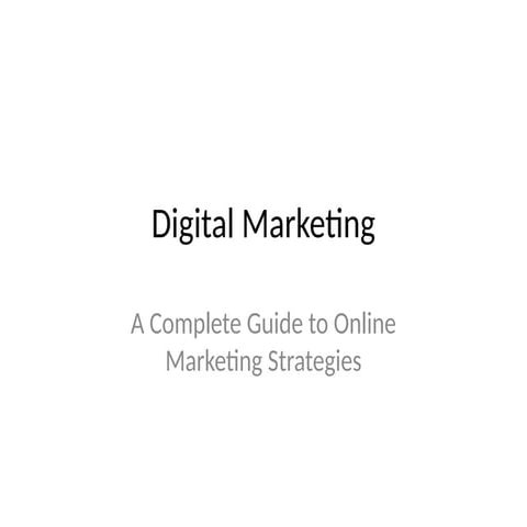 what is Digital Marketing For beginners | PPT