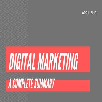 Digital marketing summary | PDF