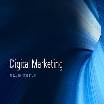 Digital marketing Tesla inc. case study | PDF