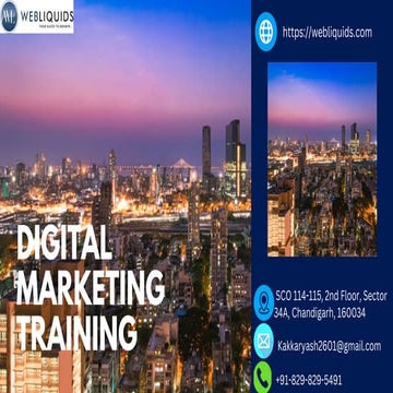 Best online digital marketing training courses In Chandigarh | PDF