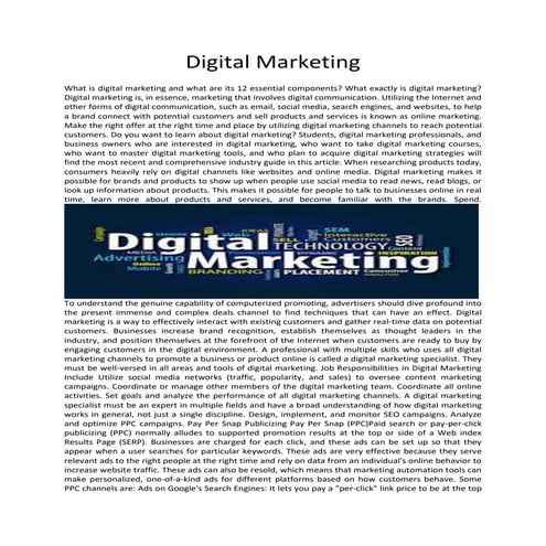 Digital Marketing | PDF