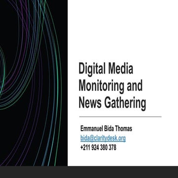 Digital Media Monitoring and News Gathering | PDF
