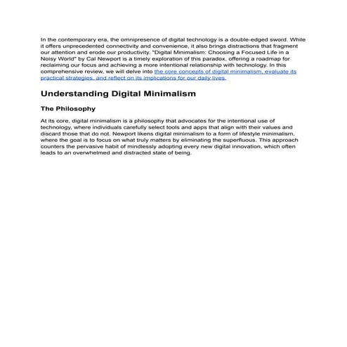 Digital Minimalism_ Choosing a Focused Life in a Noisy World – A ...