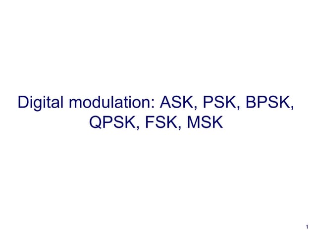 Digital Modulation Pptx